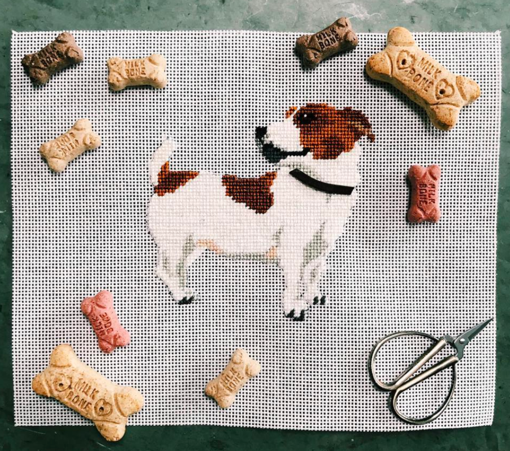 "Delilah" Jack Russell – Pip & Roo Needleworks